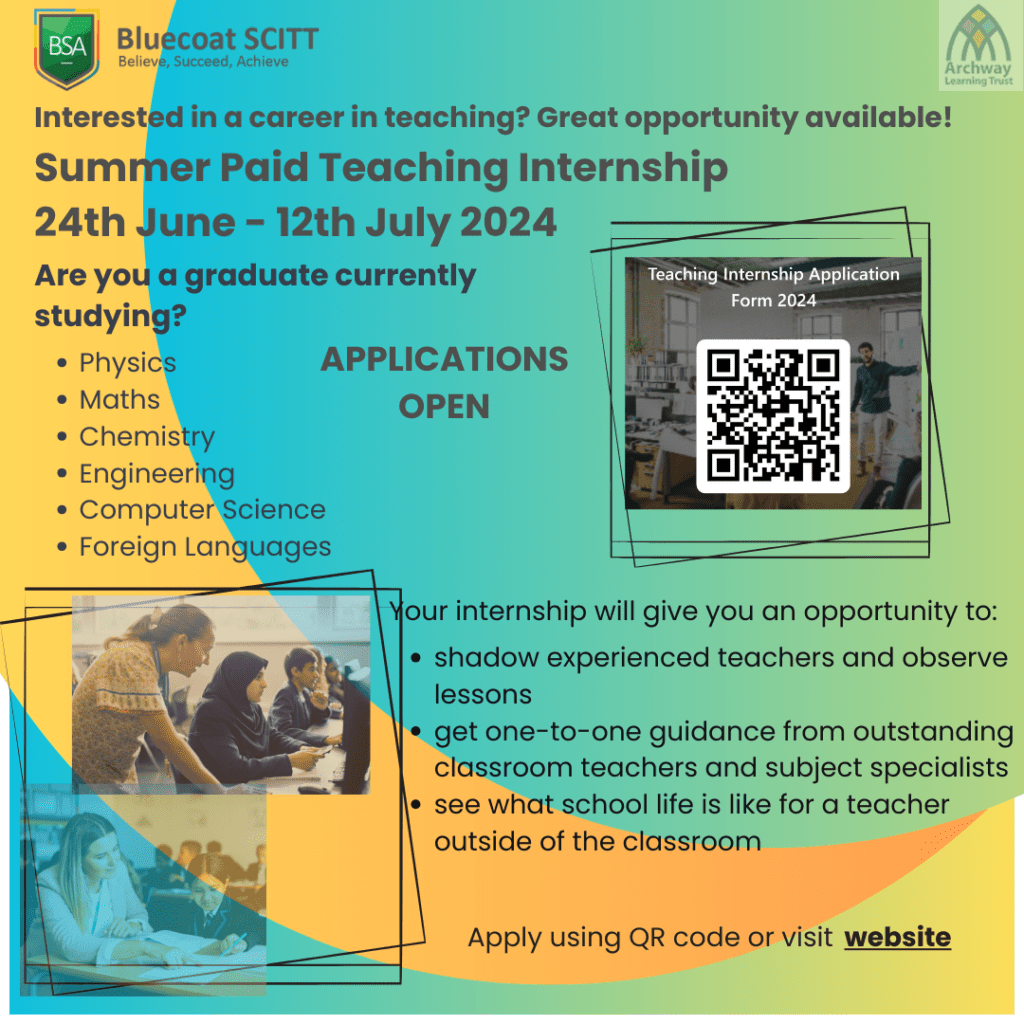 Teaching Internship Programme - Bluecoat SCITT Alliance